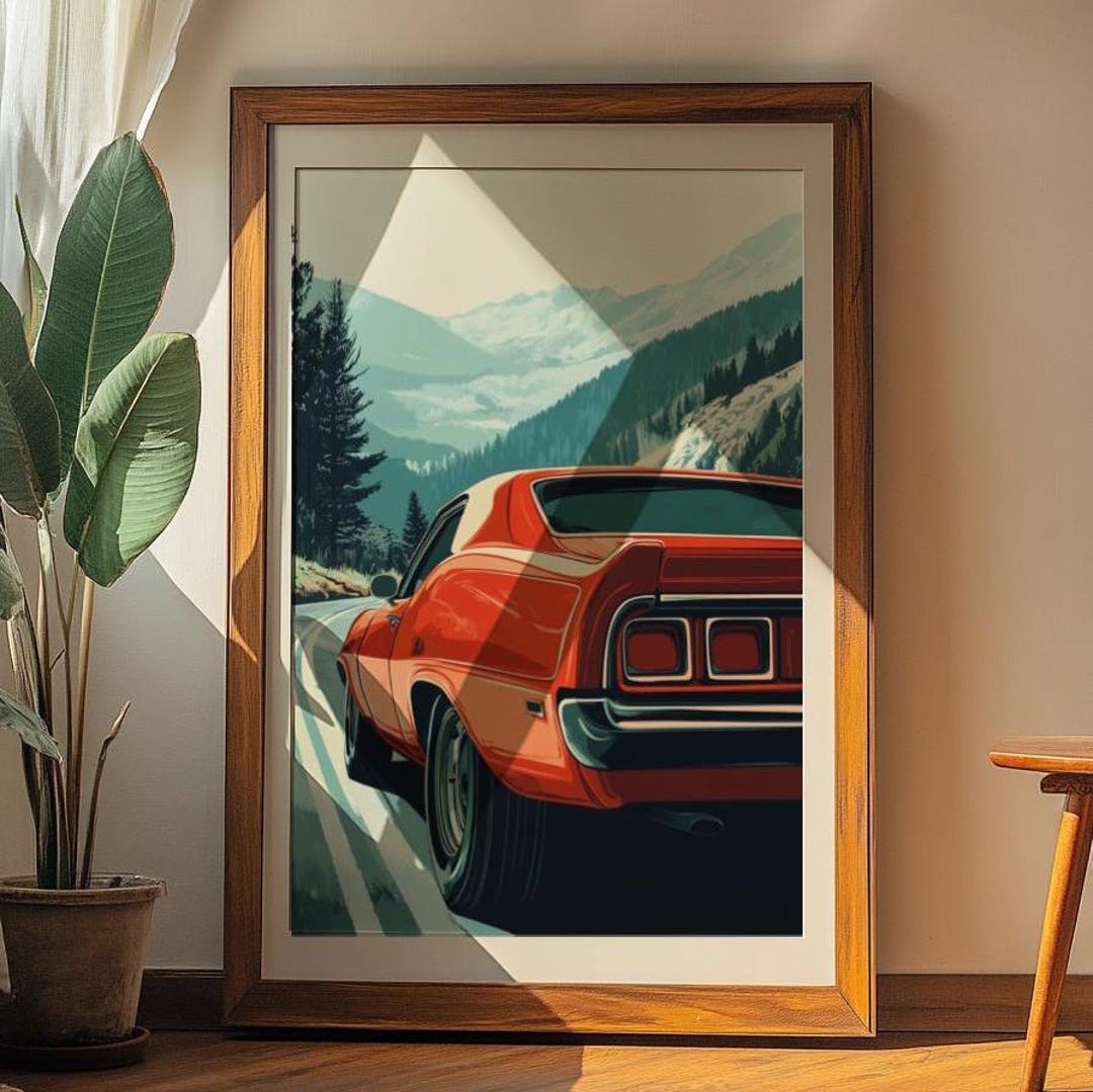 Classic Car Canyon Matte Poster, Vintage Wall Art, Automotive Decor ...