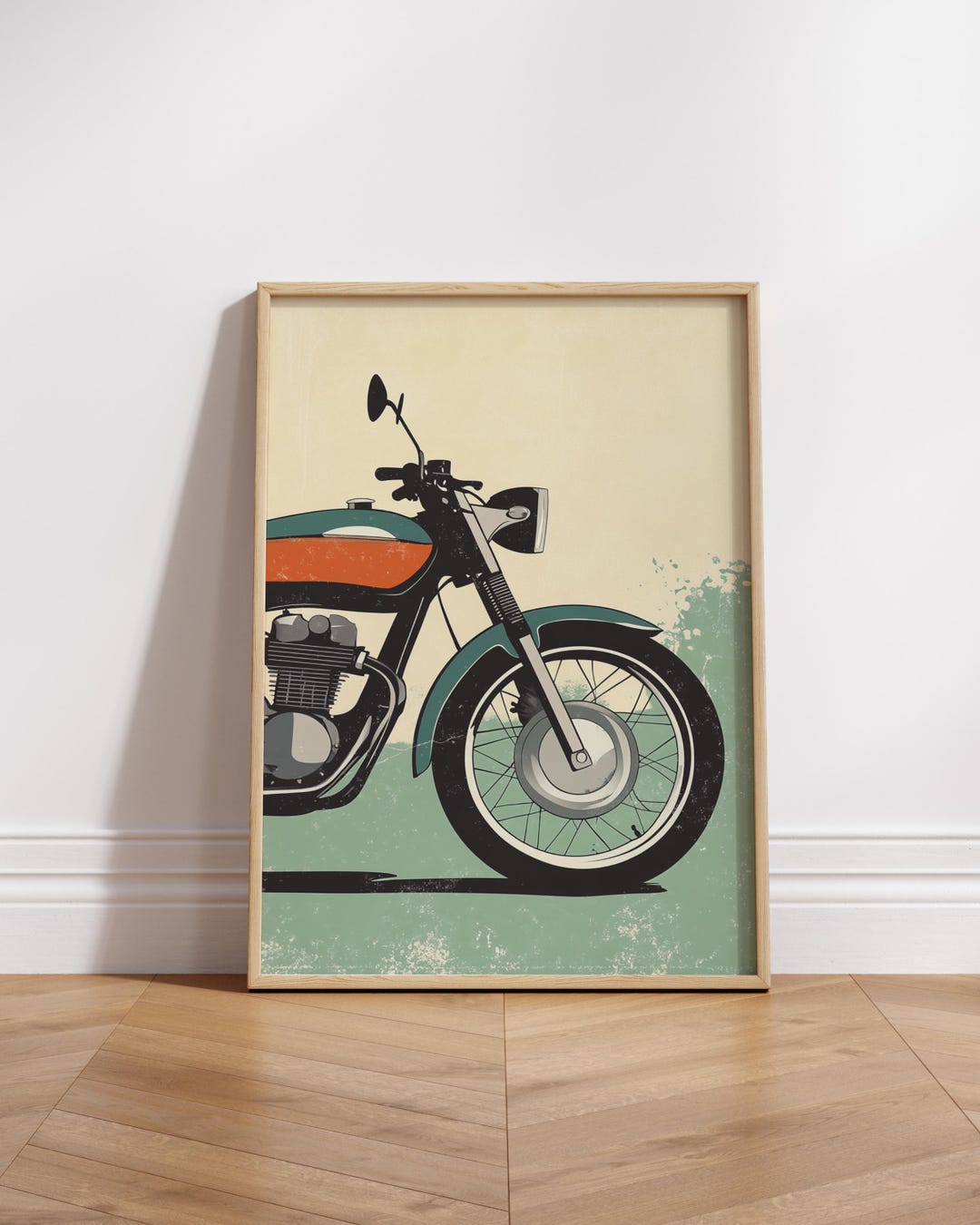Vintage Motorcycle Matte Poster | Wall Art Print for Biker Lovers ...