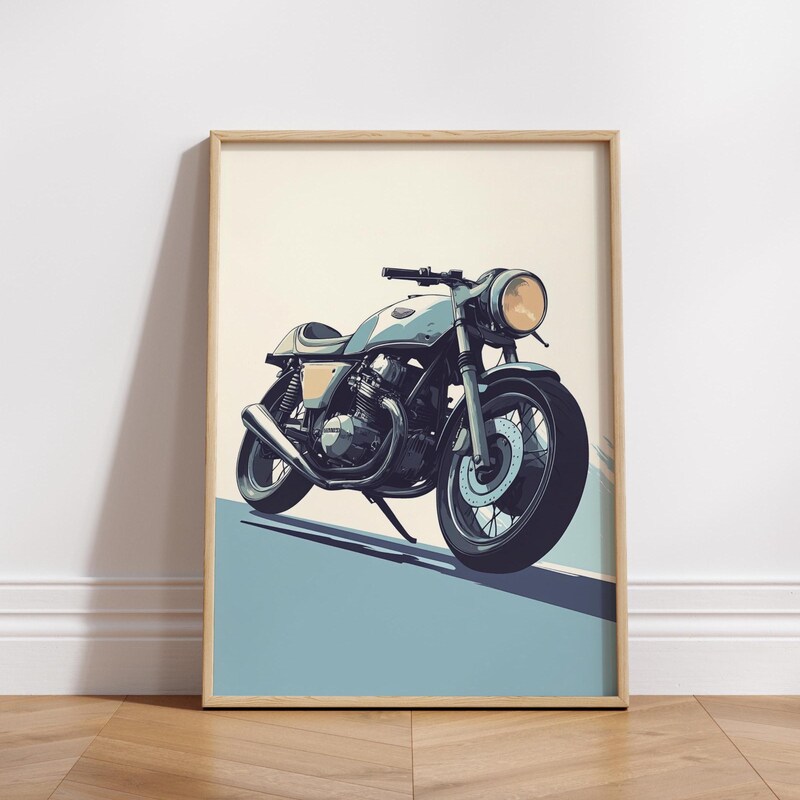 Cafe Racer Art Poster - Etsy