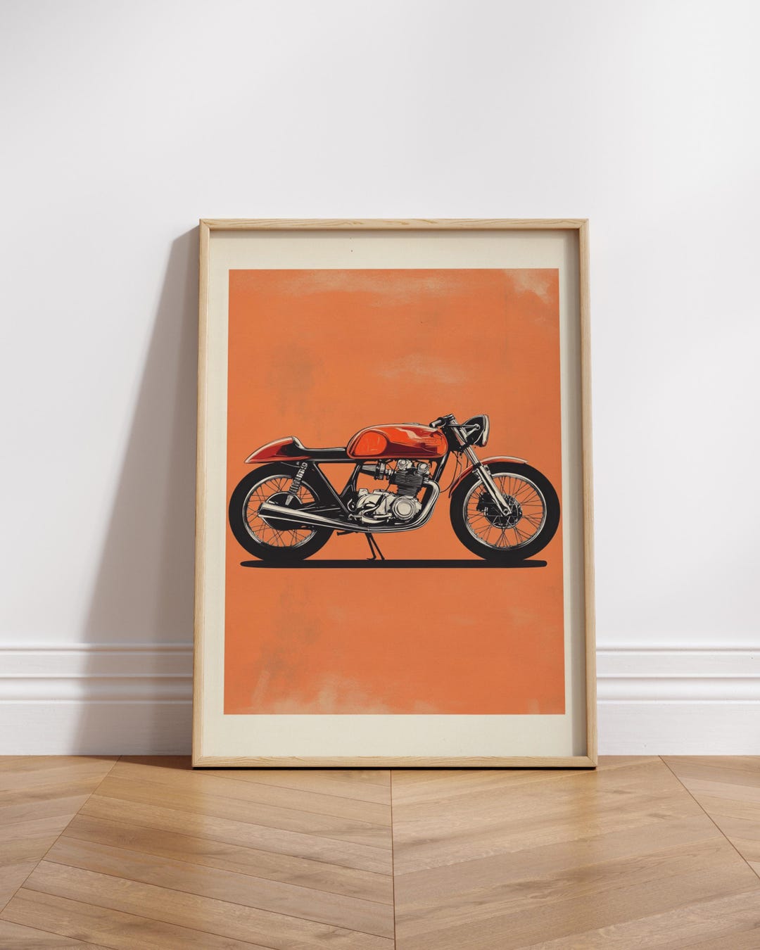 Vintage Motorcycle Matte Poster | Retro Wall Art Decor for Biker ...