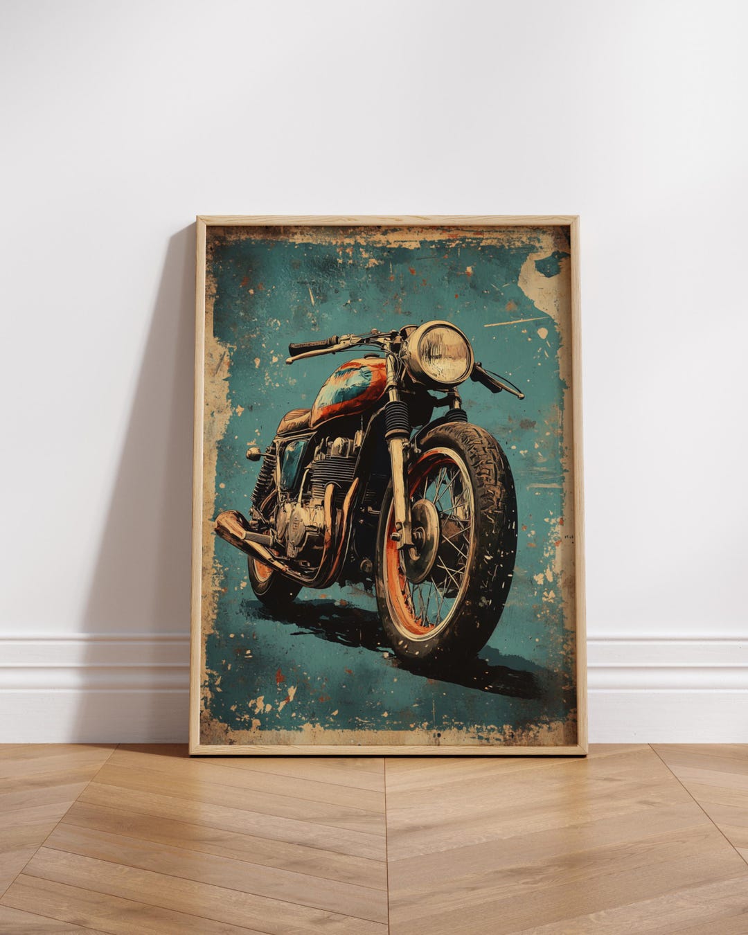Vintage Motorcycle Matte Poster |retro Wall Art Decor for Biker ...