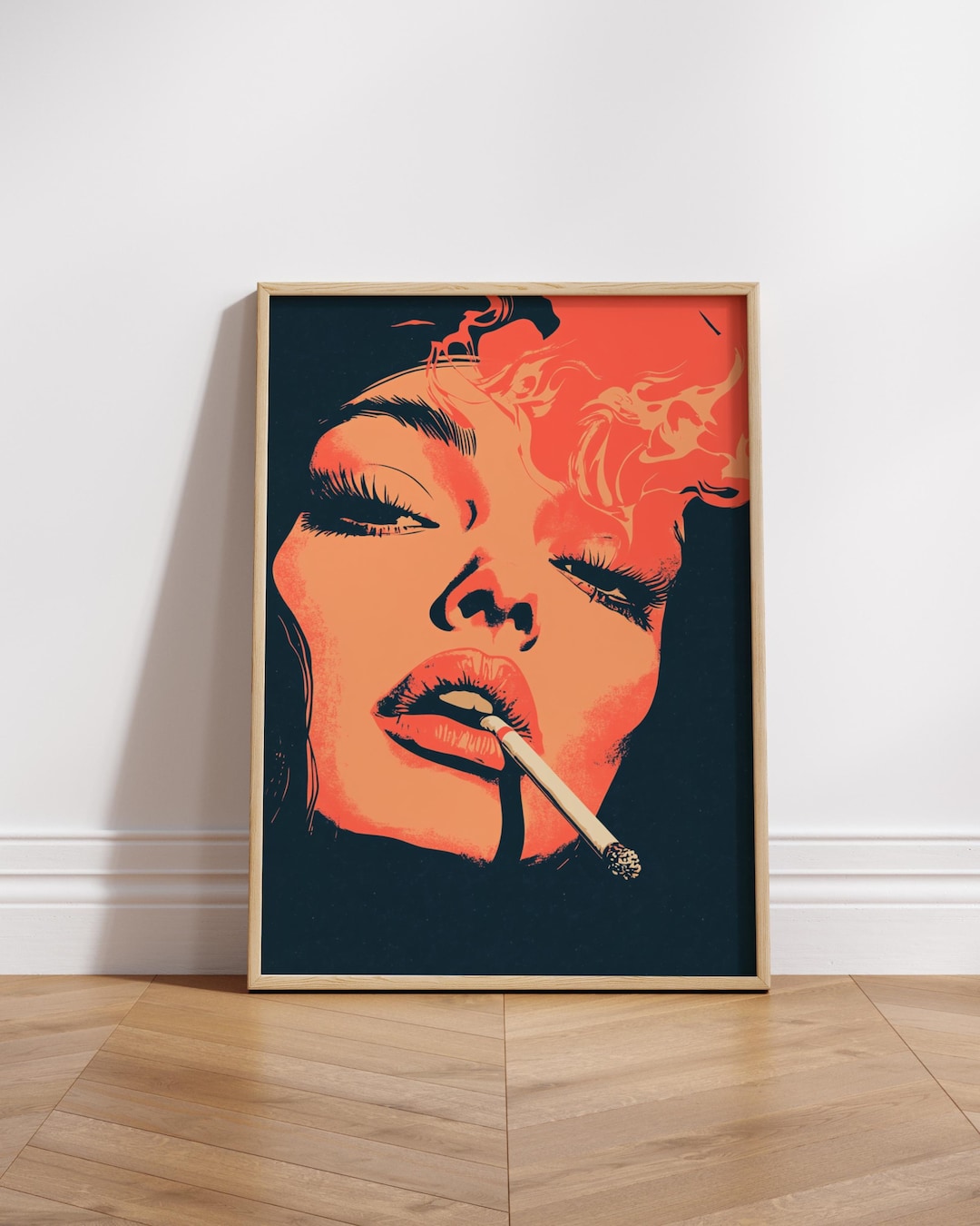 Vintage Glamour Smoking Matte Posters Retro Wall Art Home Decor Stylish ...