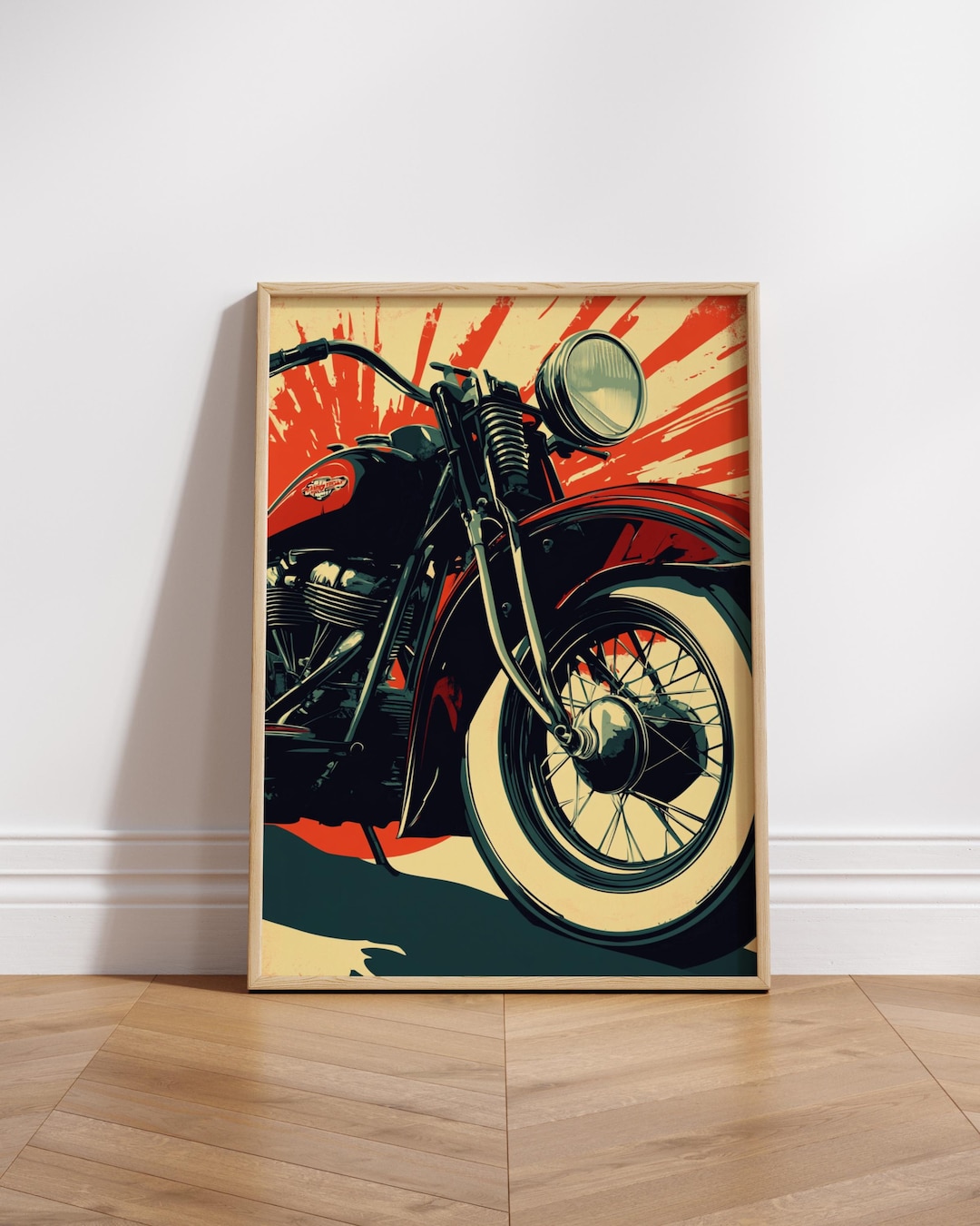 Vintage Motorcycle Matte Poster | Retro Wall Art | Biker Decor ...