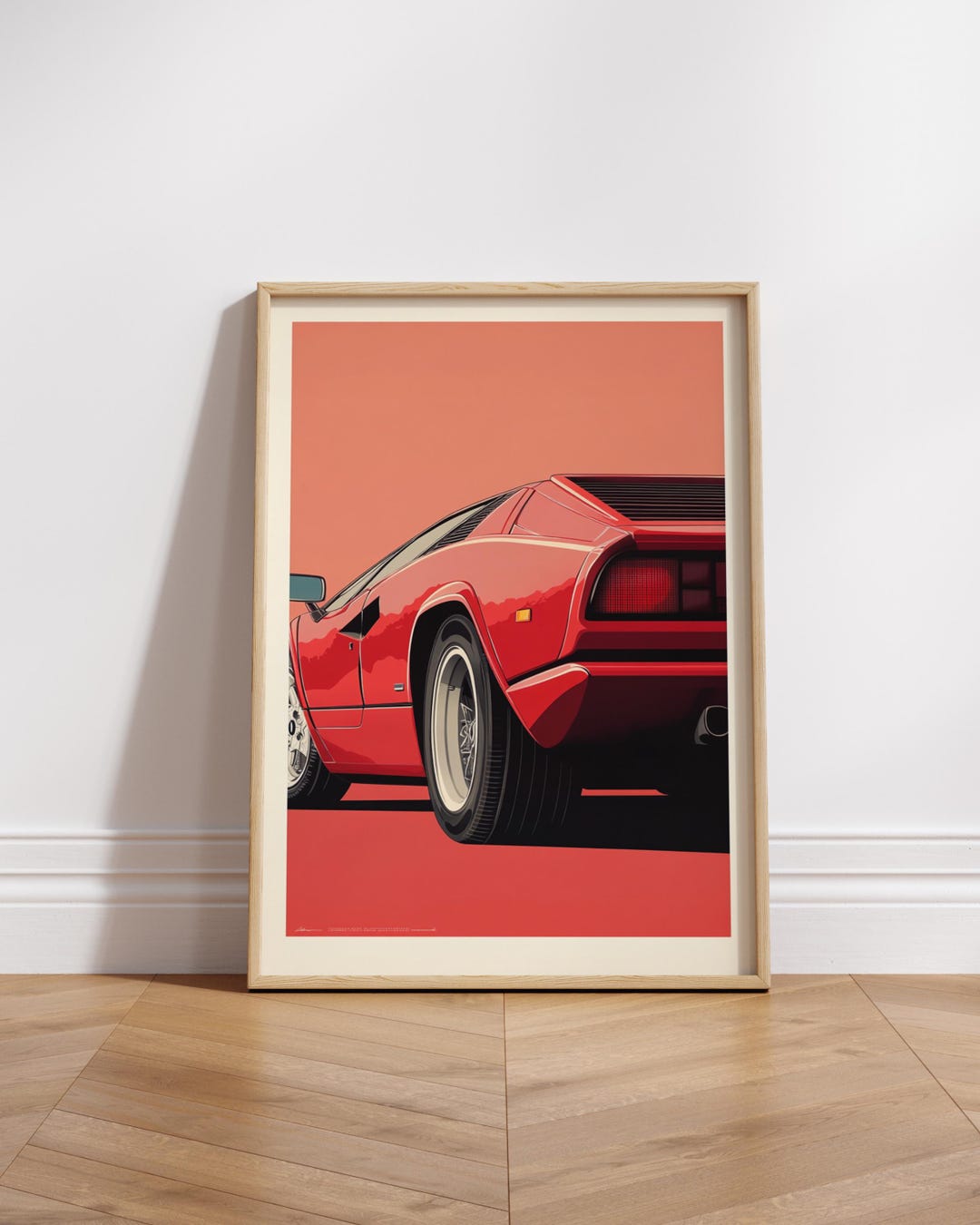 Retro Red Super Car Posters for Car Enthusiasts | Wall Art | Home Decor ...
