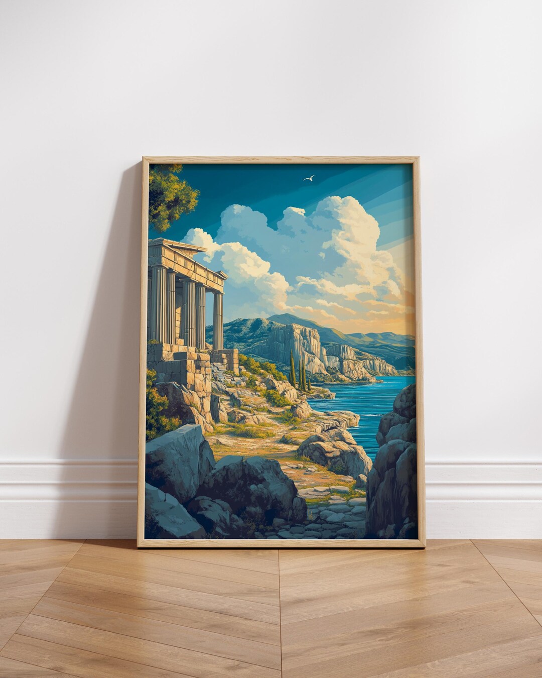 Ancient Greek Landscape Posters | Serene Landscape Art for Home Deco ...