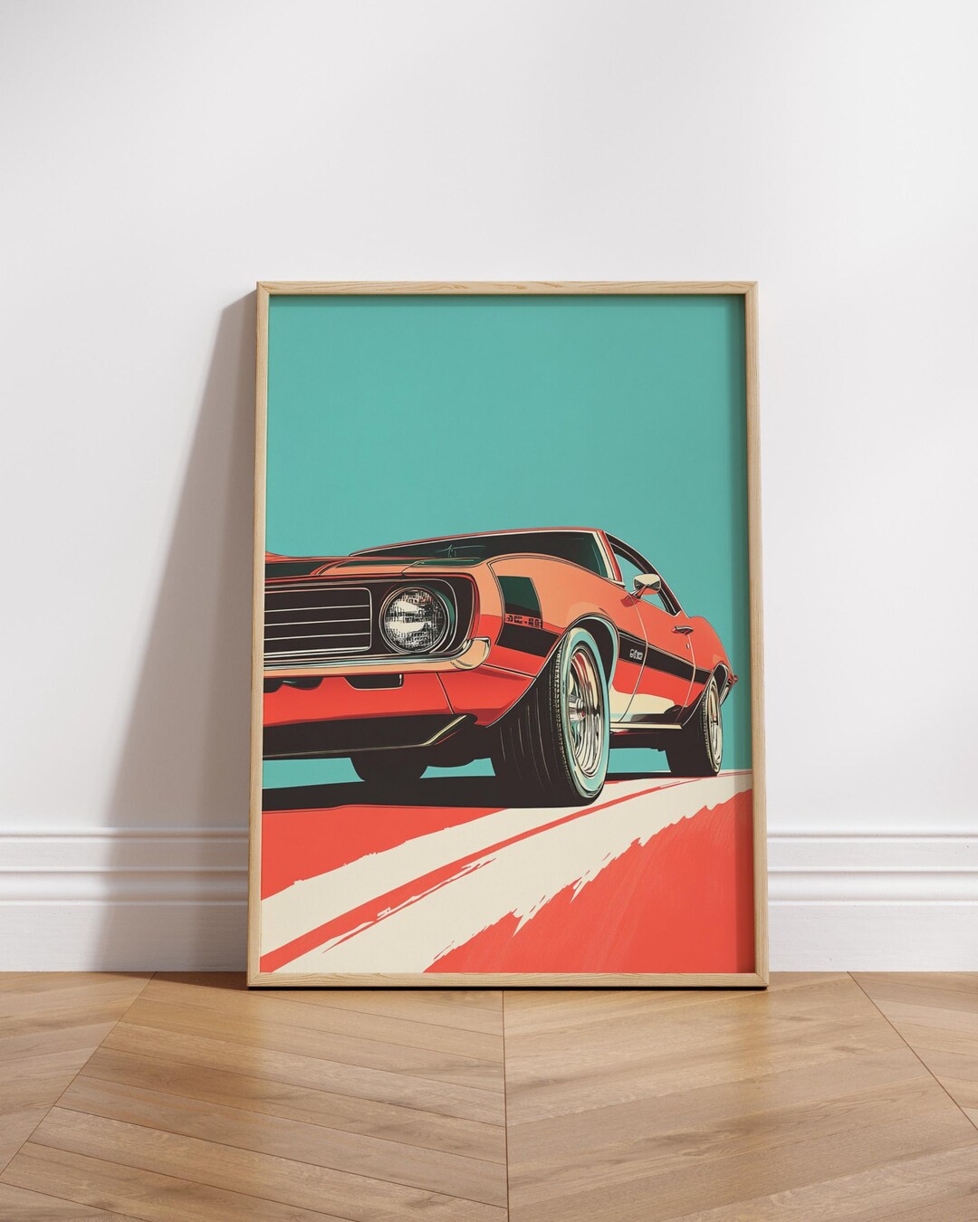 Retro Muscle Car Poster – Vintage Automotive Wall Art (digital Download ...
