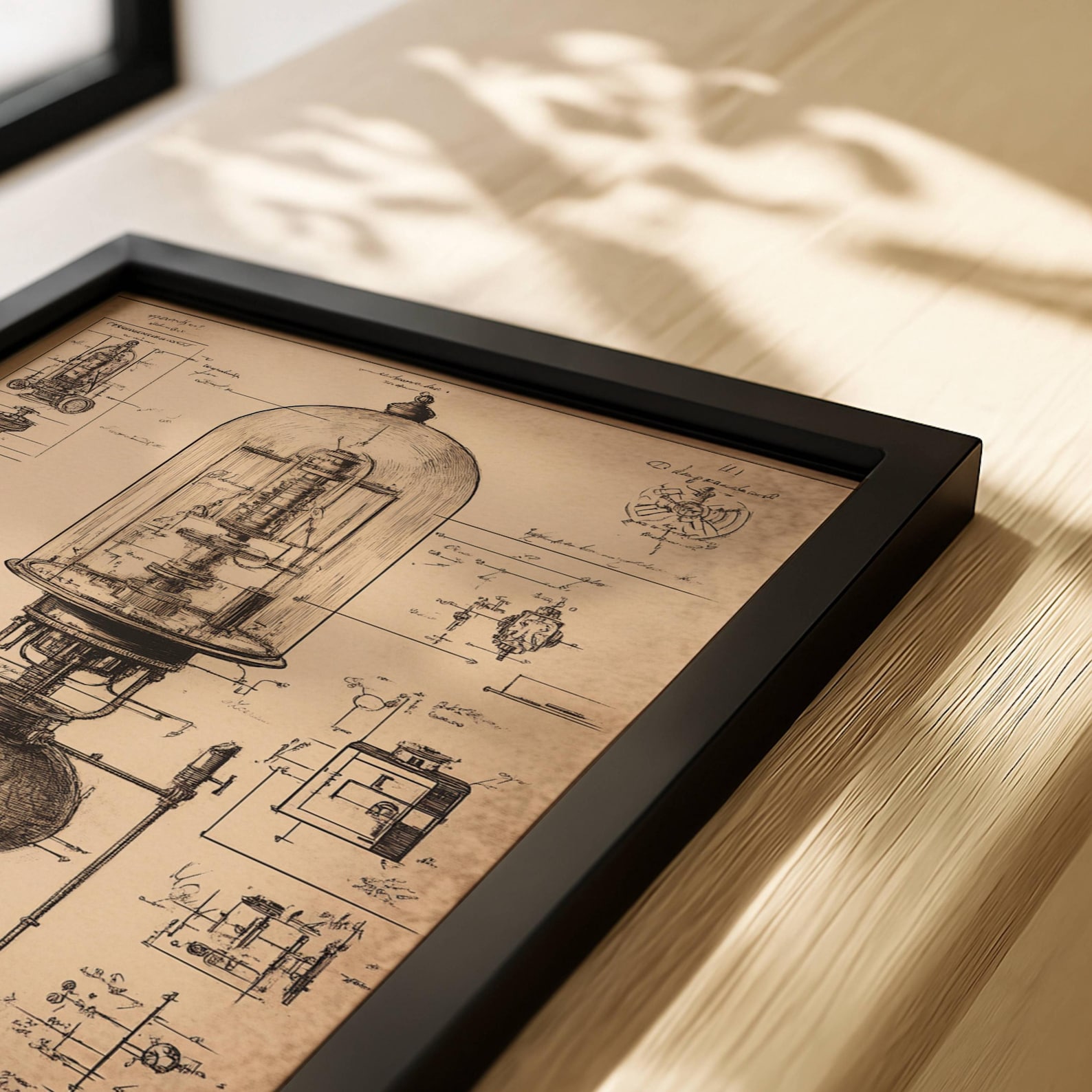 Vintage Invention Patent Poster, Steampunk Machine Blueprint Art ...
