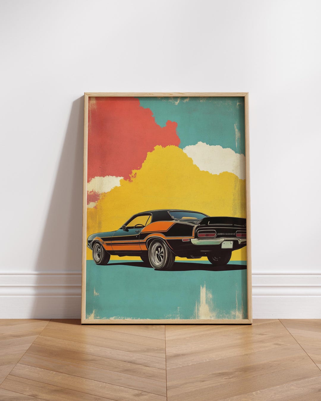 Retro Muscle Car Art Print | Vintage Car Poster (digital Download) - Etsy