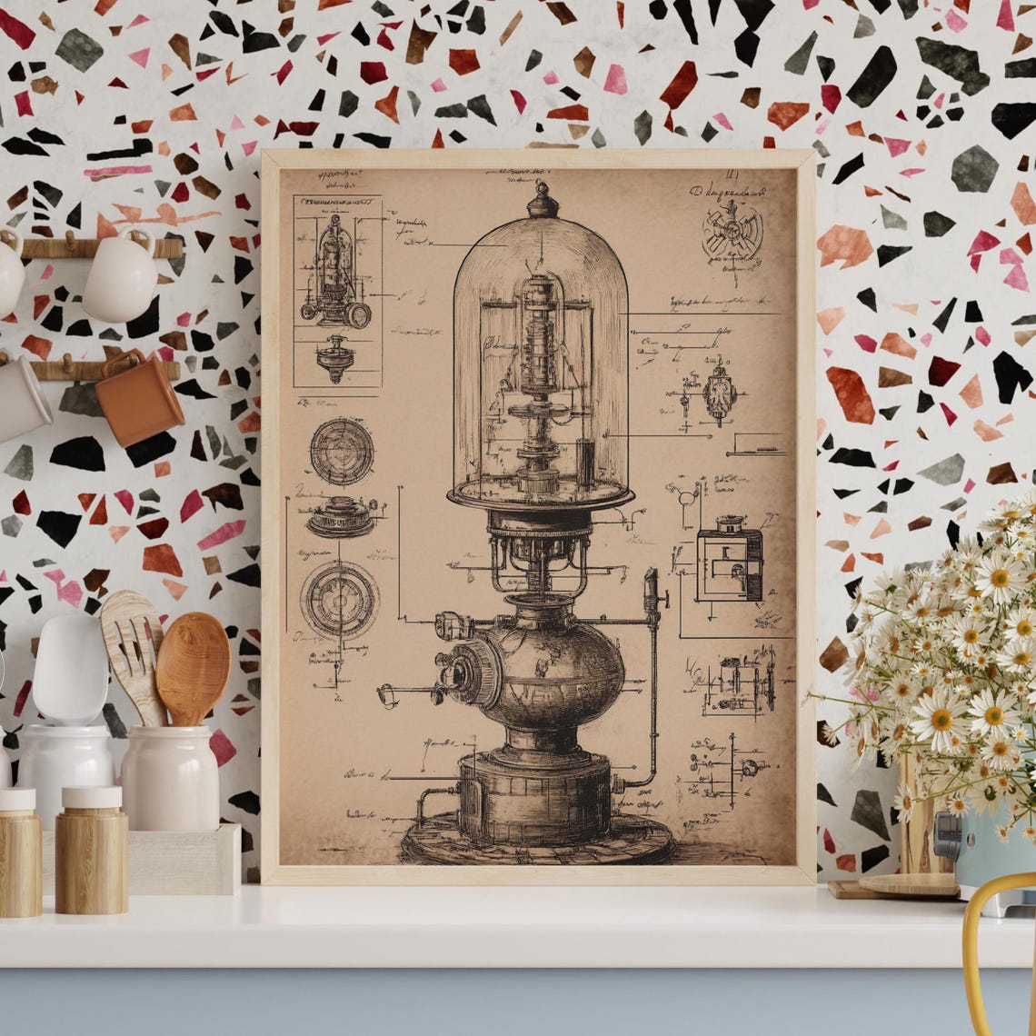 Vintage Engineering Matte Vertical Posters, Industrial Art Prints for ...