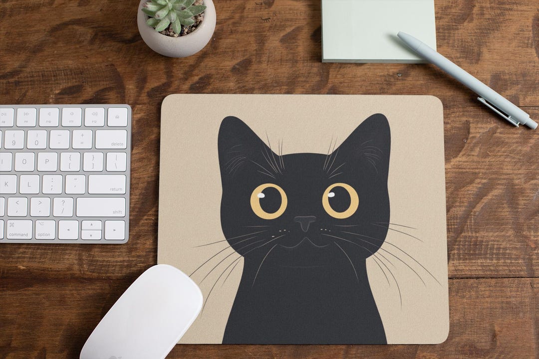 Cute Cat Gaming Mouse Pad | Fun Desk Accessory for Cat Lovers, Ideal ...
