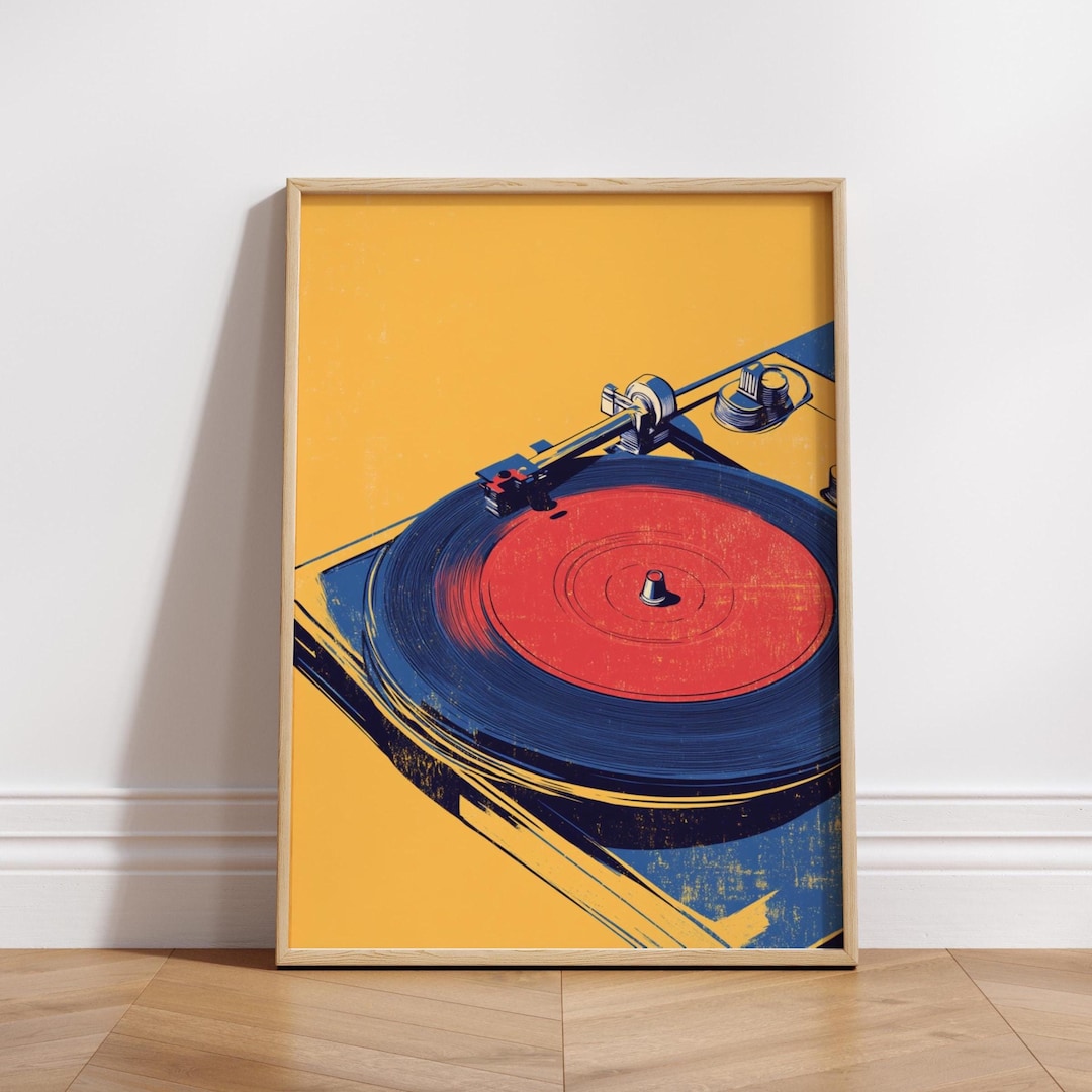 Retro Vinyl Record Poster, Music Decor Wall Art, Vintage Record Player ...