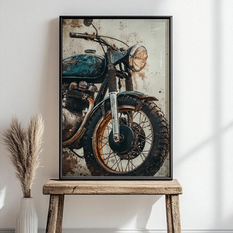 Motorcycle Wall Art - Etsy