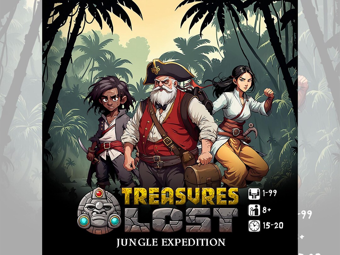 Board Game: Treasures Lost - Fantasy Adventure Printable Roll and Write ...