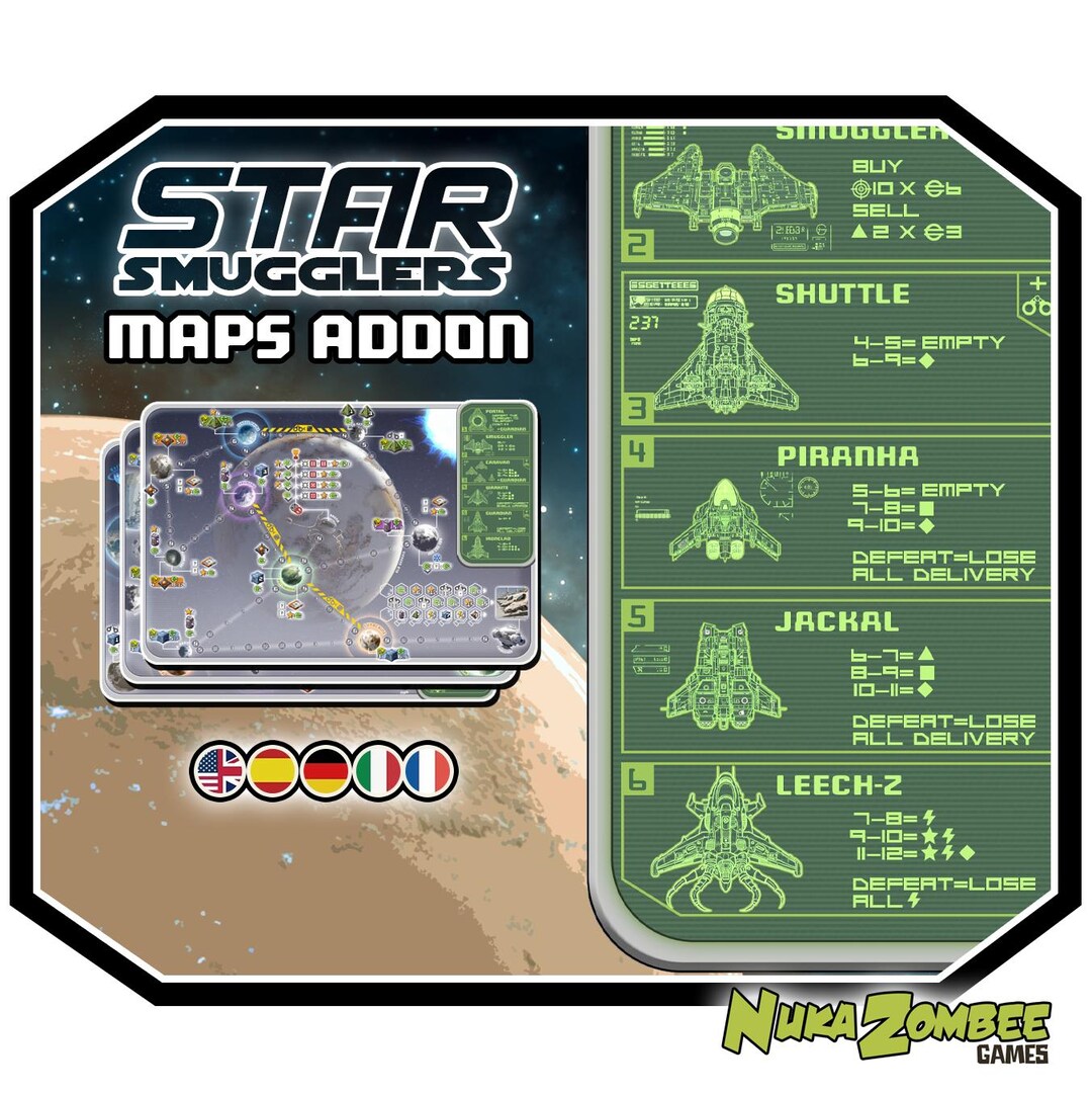 Board Game: Star Smugglers. [3 Maps Addon] Get Your Ship Ready and Set ...