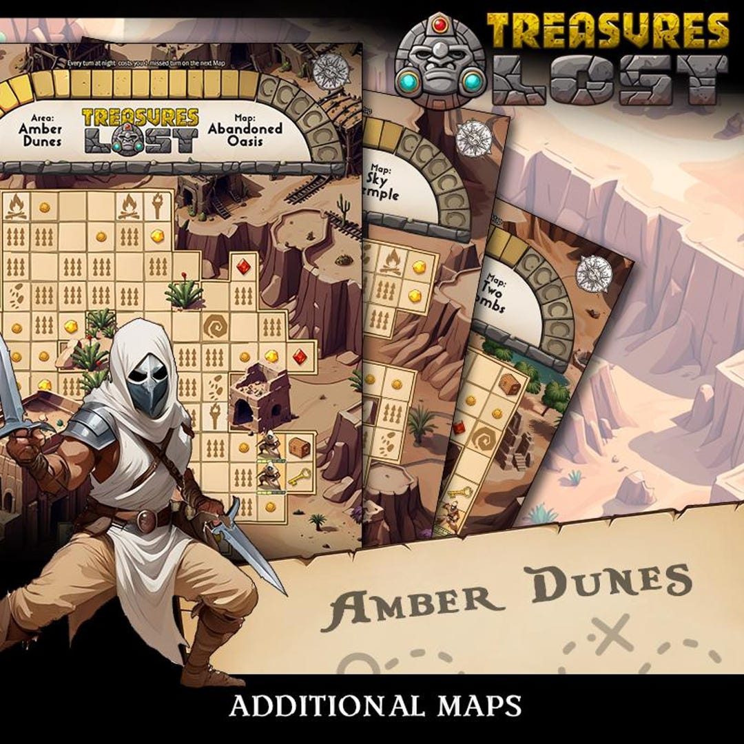 Treasures Lost - Amber Dunes Maps [add-on] - Adventure Printable Roll ...