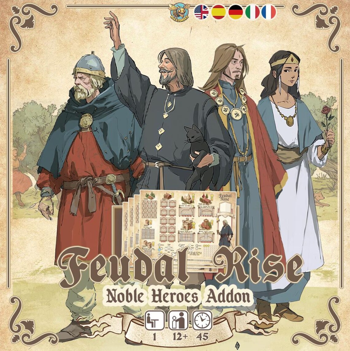 Board Game: Feudal Rise - Four Noble Heroes Addon [print and Play/pnp ...