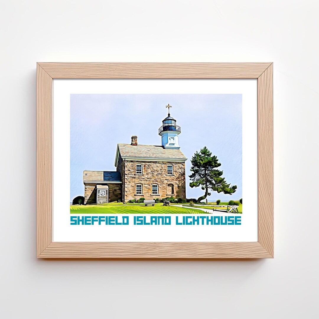 Sheffield Island Lighthouse Digital Postcard Print Art Printable ...