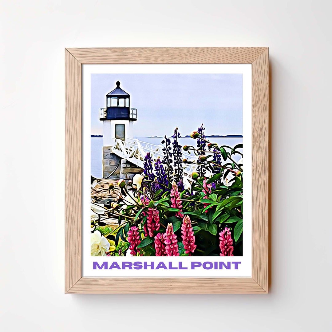 Marshall Point Lighthouse Digital Postcard Print Art Printable Download ...