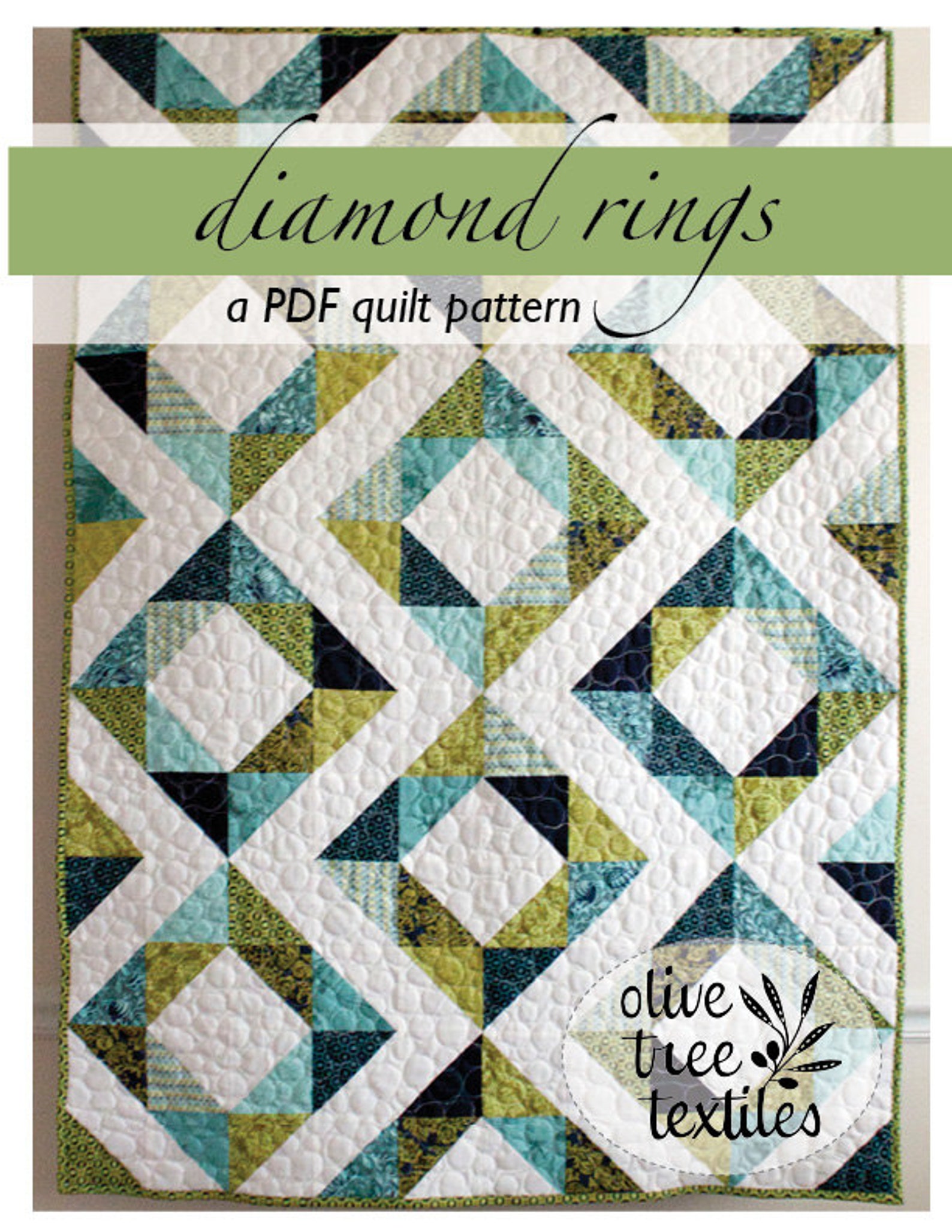 PDF Quilt Pattern // Diamond Rings - Etsy