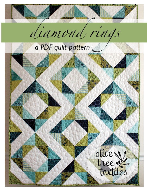 PDF Quilt Pattern // Diamond Rings - Etsy