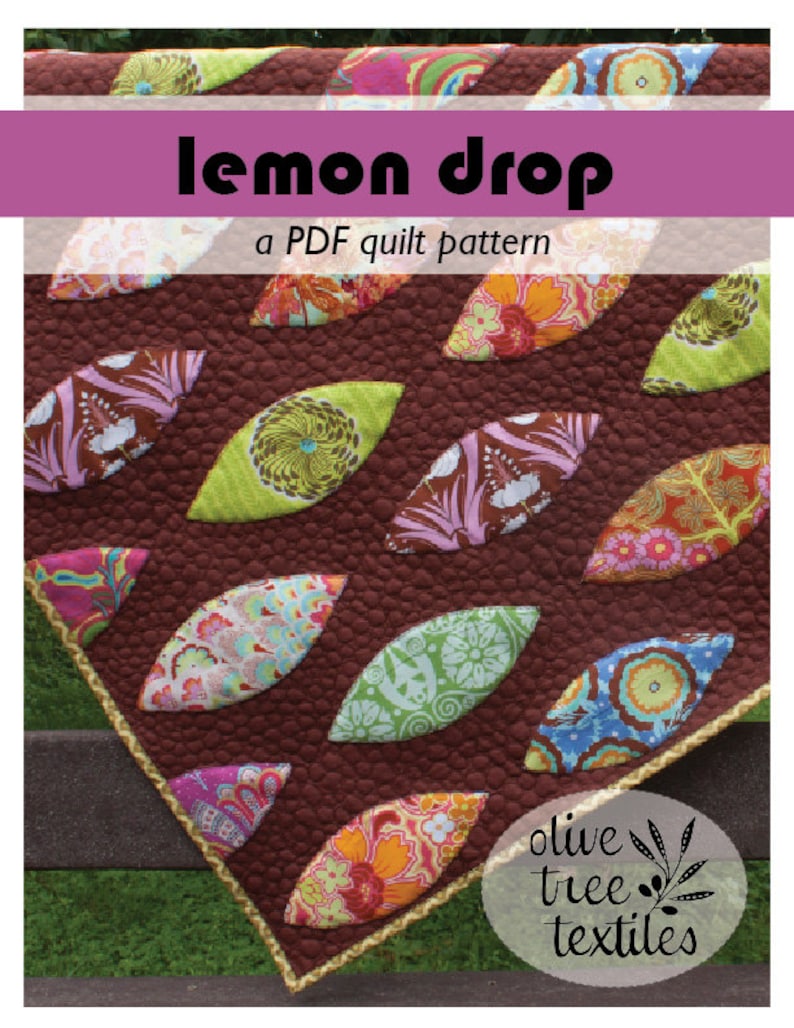 Modern Quilt Pattern PDF // Lemon Drop - Etsy