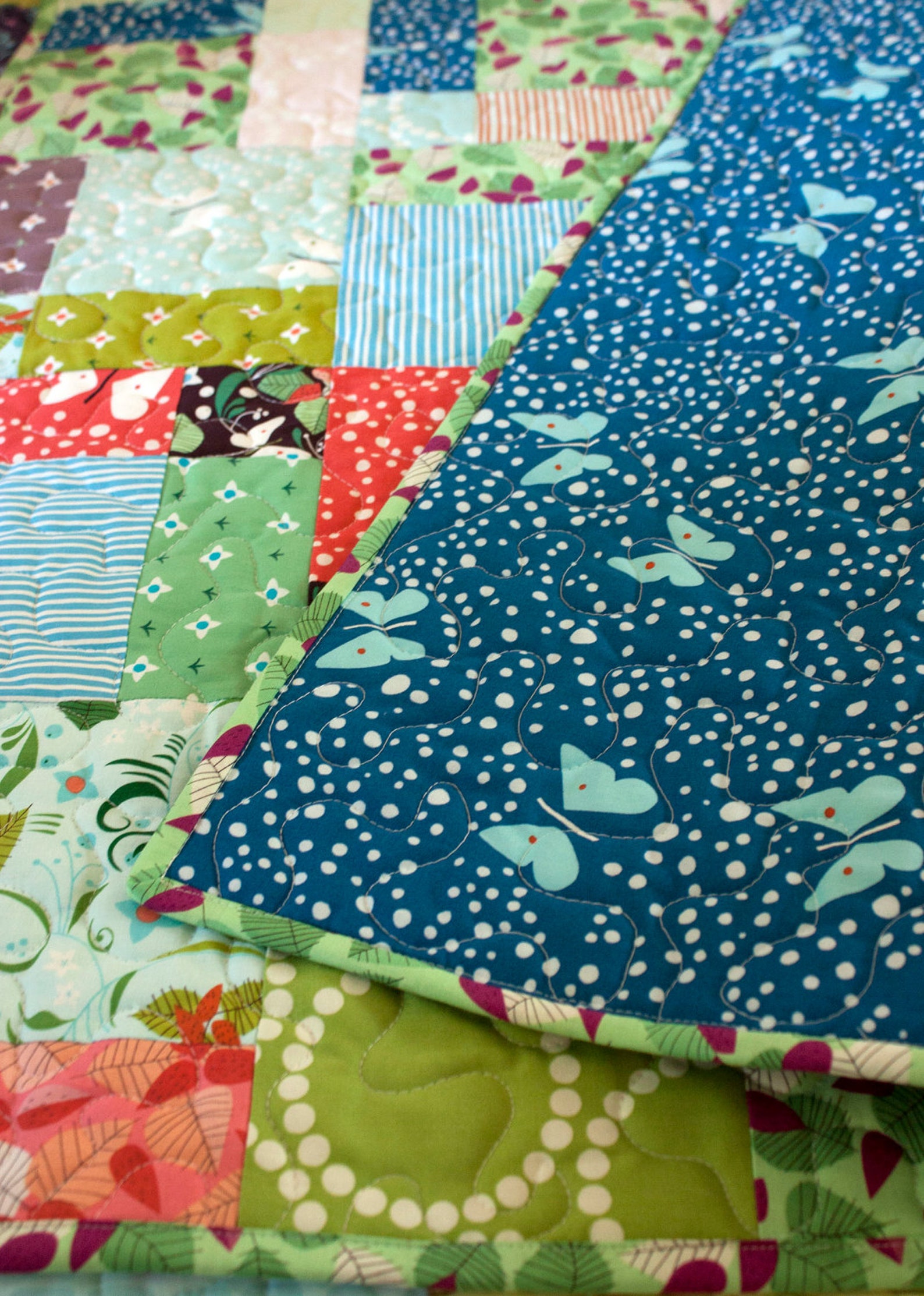 Newborn Present // Hello Pilgrim Baby Quilt or Wall Hanging // Nature ...