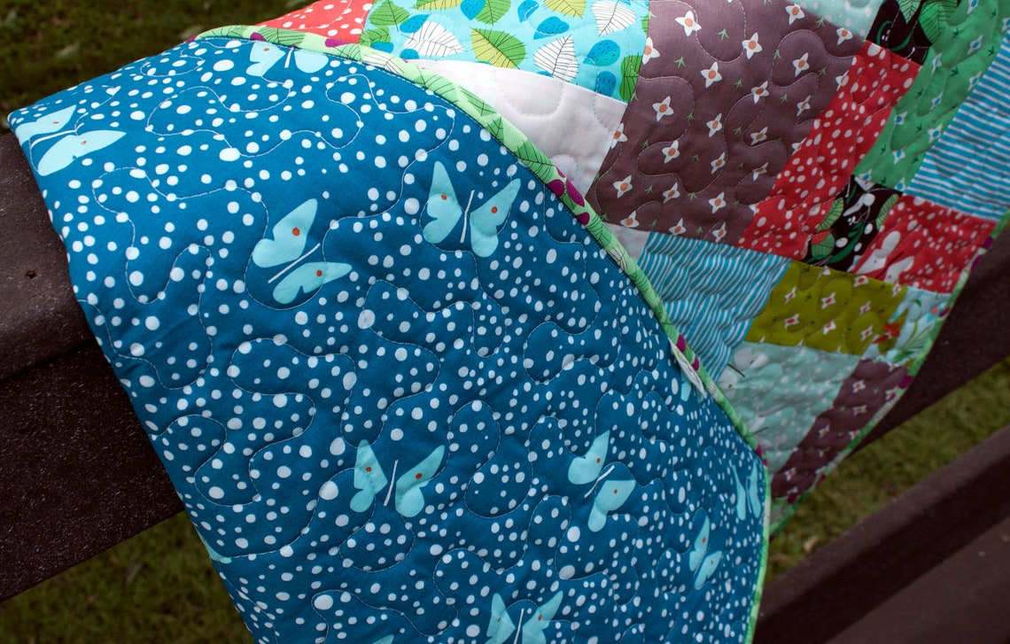 Newborn Present // Hello Pilgrim Baby Quilt or Wall Hanging // Nature ...