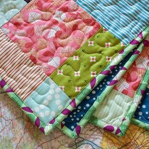 Newborn Present // Hello Pilgrim Baby Quilt or Wall Hanging // Nature ...