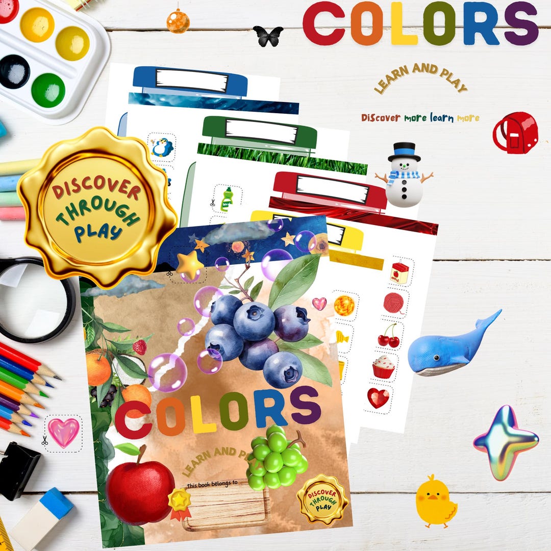 Quiet Colors Sorting Game Color Busy Book for Child Development ...