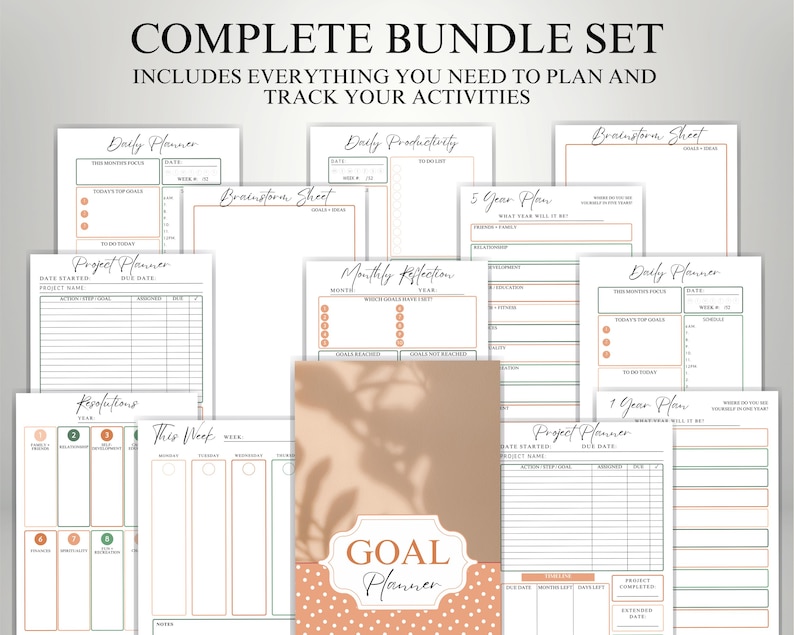 Ultimate Goal Planner, Daily, Weekly, Monthly, Quarterly, Yearly Goals ...