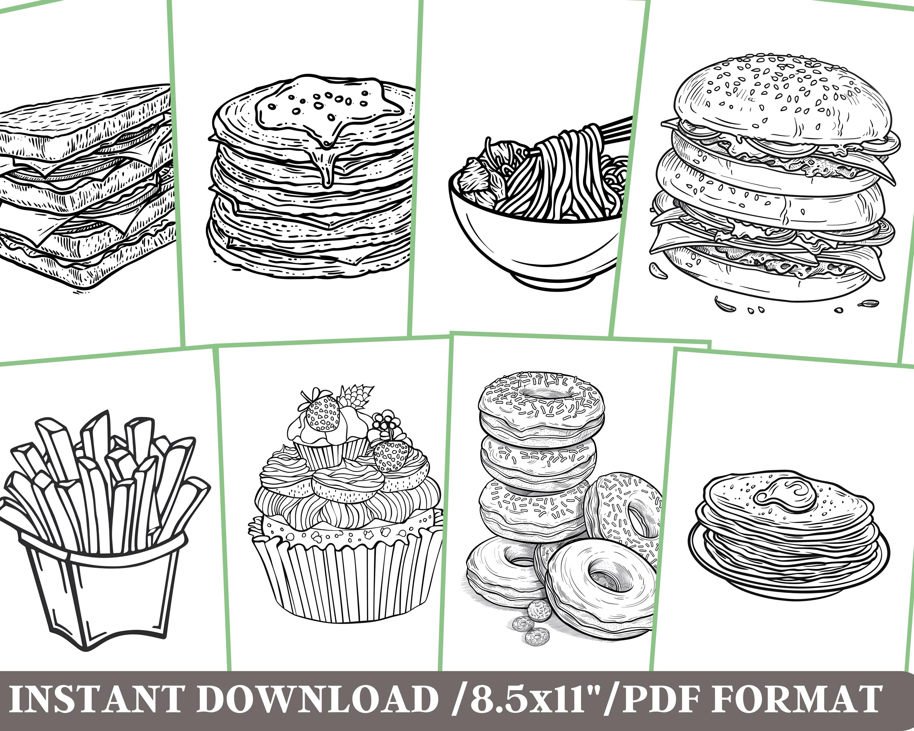 Fast Food Coloring Pages, Food Coloring Pages, Printable Coloring Pages ...