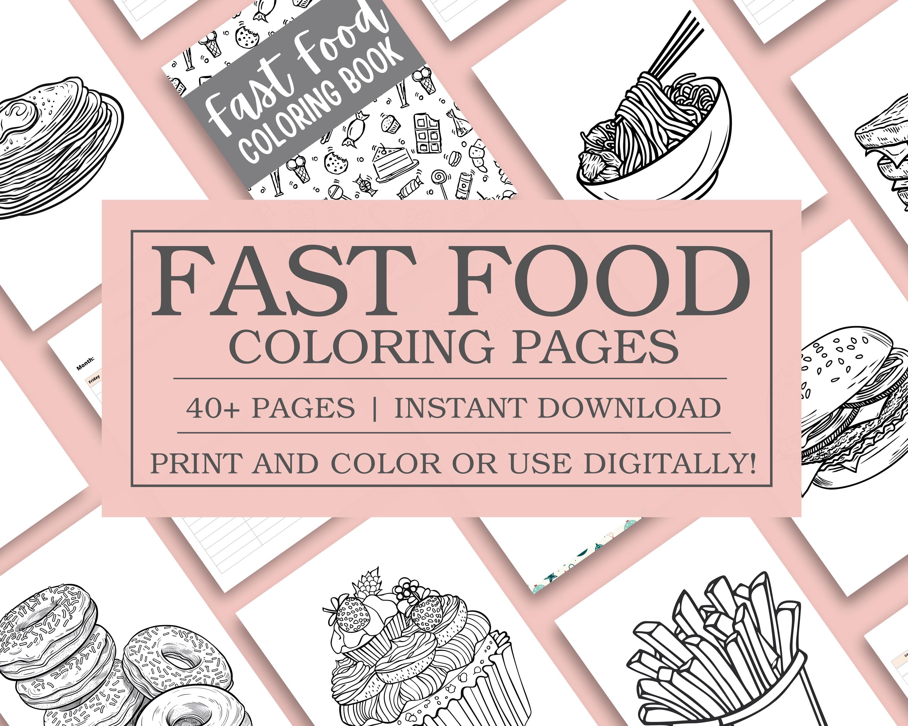 Fast Food Coloring Pages, Food Coloring Pages, Printable Coloring Pages ...