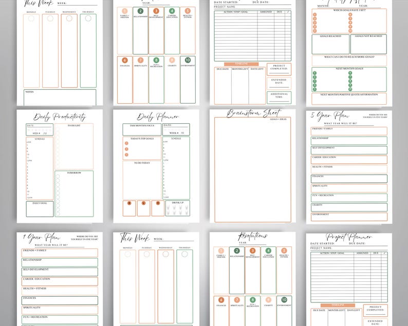 Ultimate Goal Planner, Daily, Weekly, Monthly, Quarterly, Yearly Goals ...