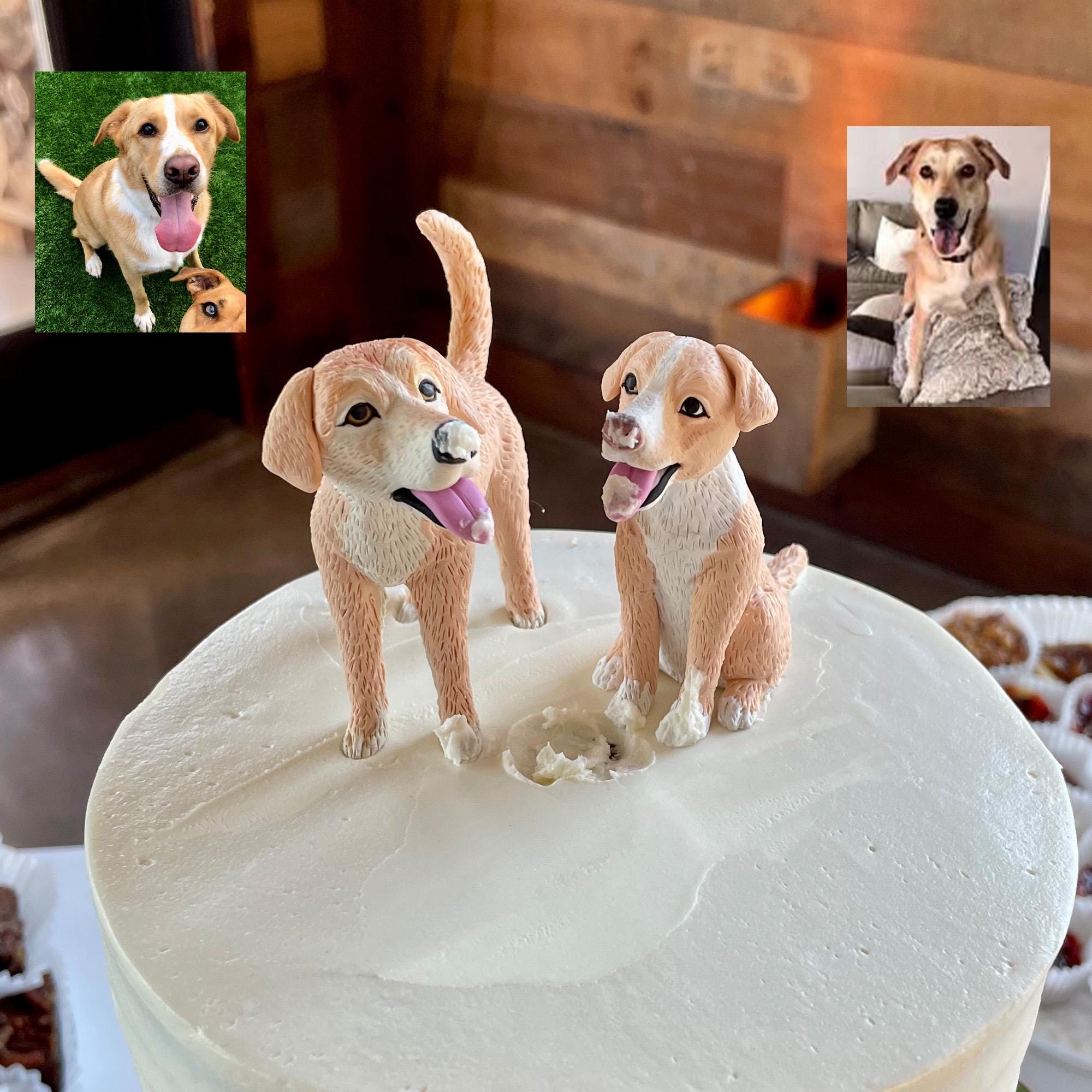 Dog Wedding Cake Topper, Wedding Cake Topper, Personalized Dog Cake ...