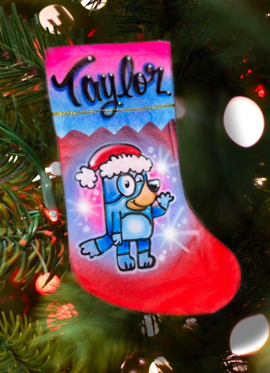 Bluey Christmas Stocking - Etsy