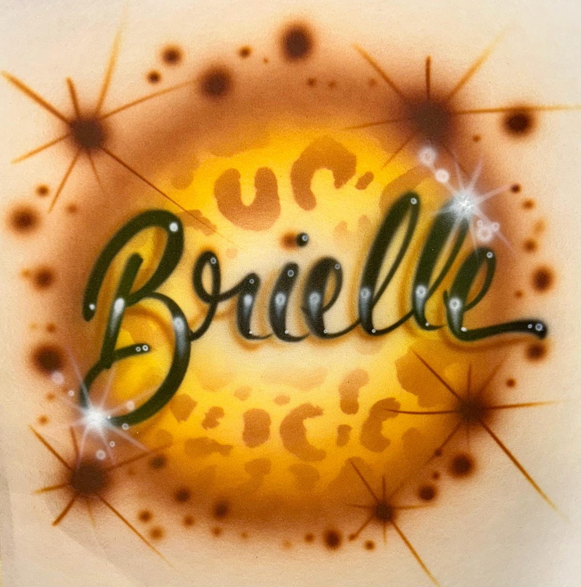 Airbrush T Shirt , Personalized , Cheetah Print , Name Design - Etsy
