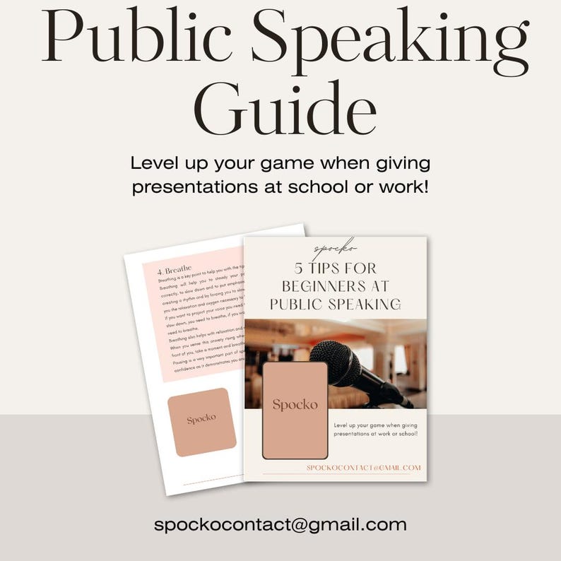 A Public Speaking Guide for Beginners Instant Download PDF - Etsy