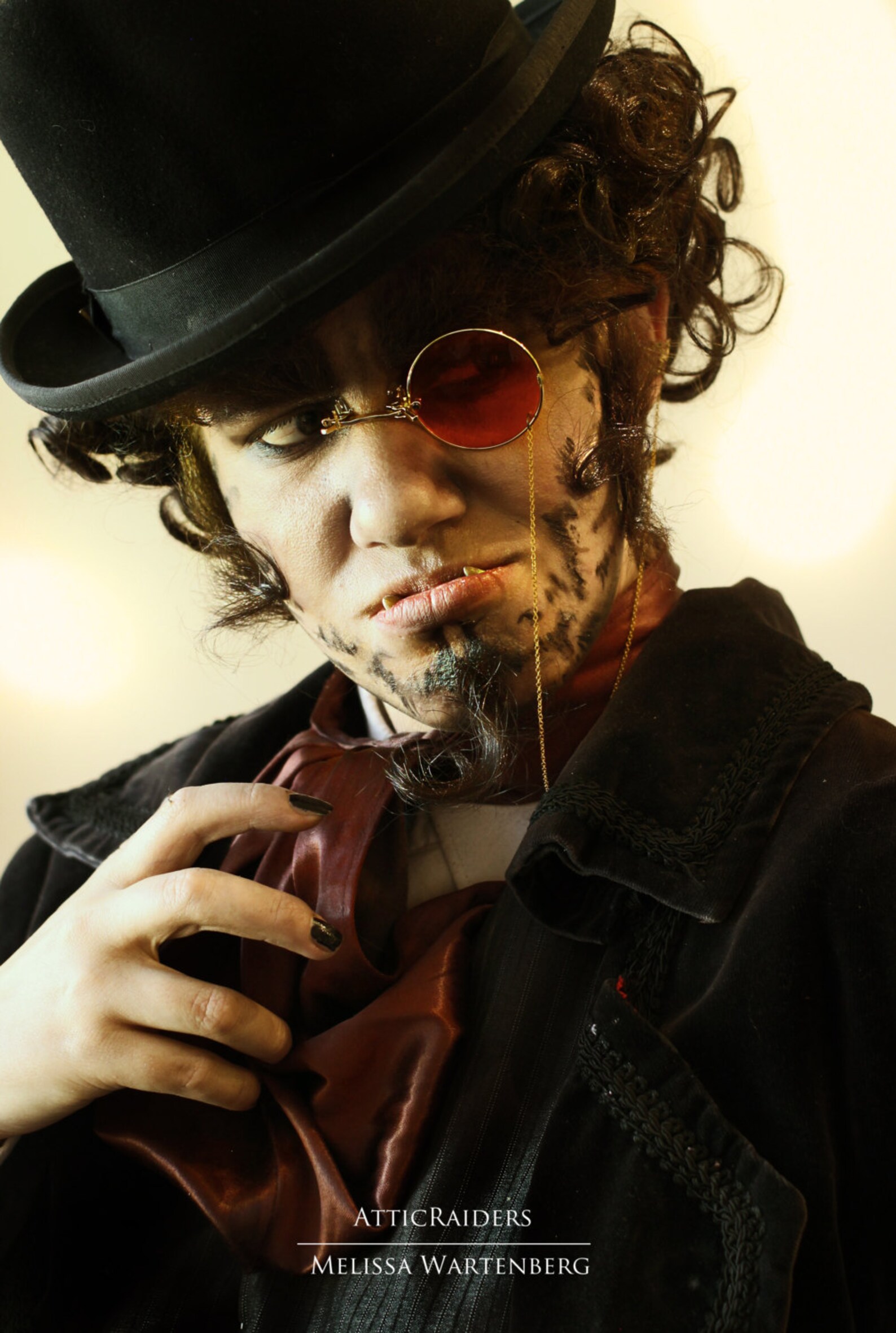 Steampunk Red And Gold Monocle Victorian Monocle Costume Etsy