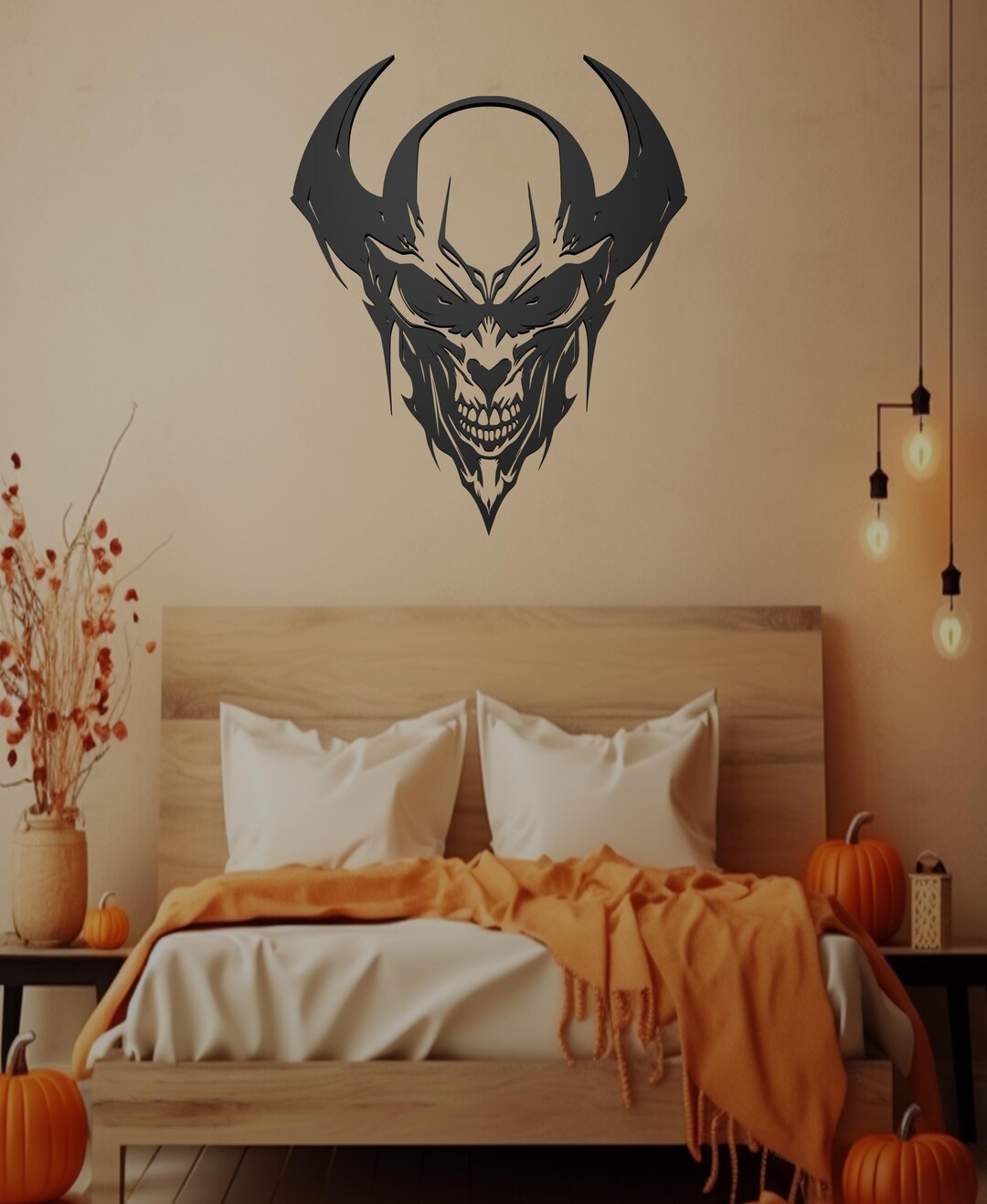 Demon Head Design STL / DXF for Wall Decor - Etsy