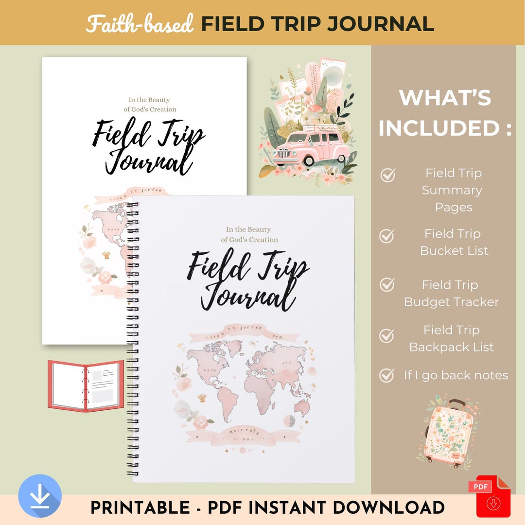 Field Trip Journal | Faith-based | Family Memory Book | Digital ...