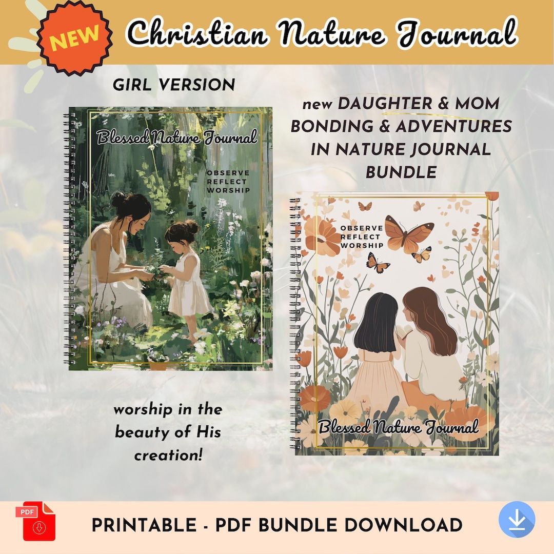 Daughter & Mom Christian Nature Journal Bundle (PDF Printable) - Etsy