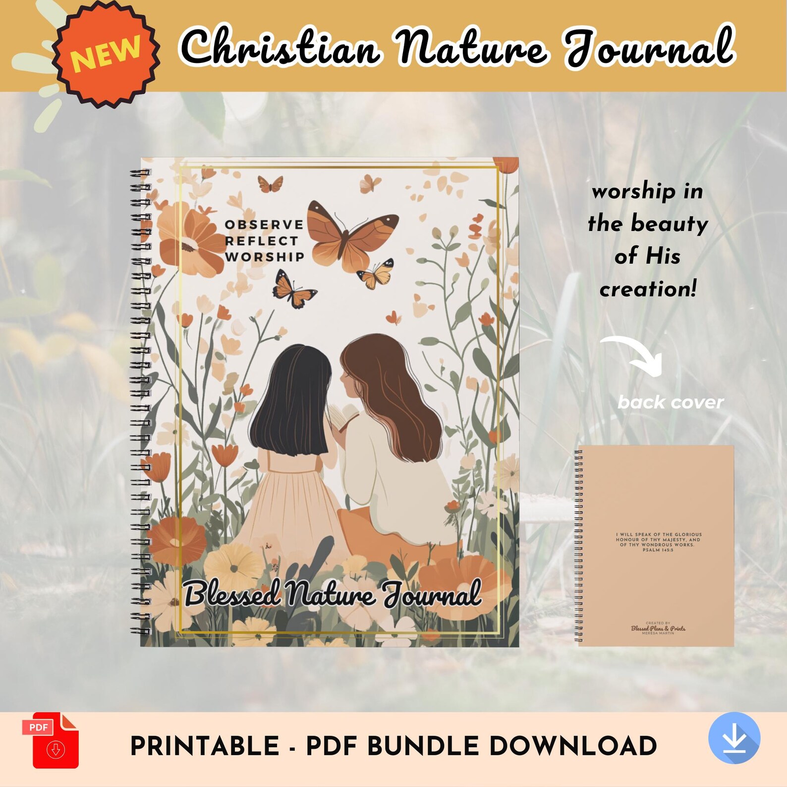 Daughter & Mom Christian Nature Journal Bundle (PDF Printable) - Etsy