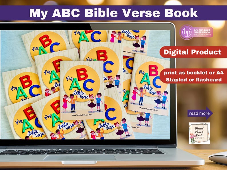 My ABC Bible Verse | Printable Booklet or Flashcard or Stapled A4 (A5 ...