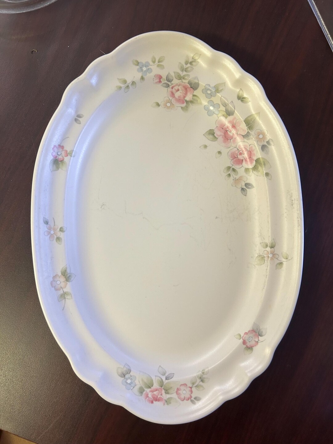 Pfaltzgraph Tea Rose Pattern Large Serving Platter - Etsy