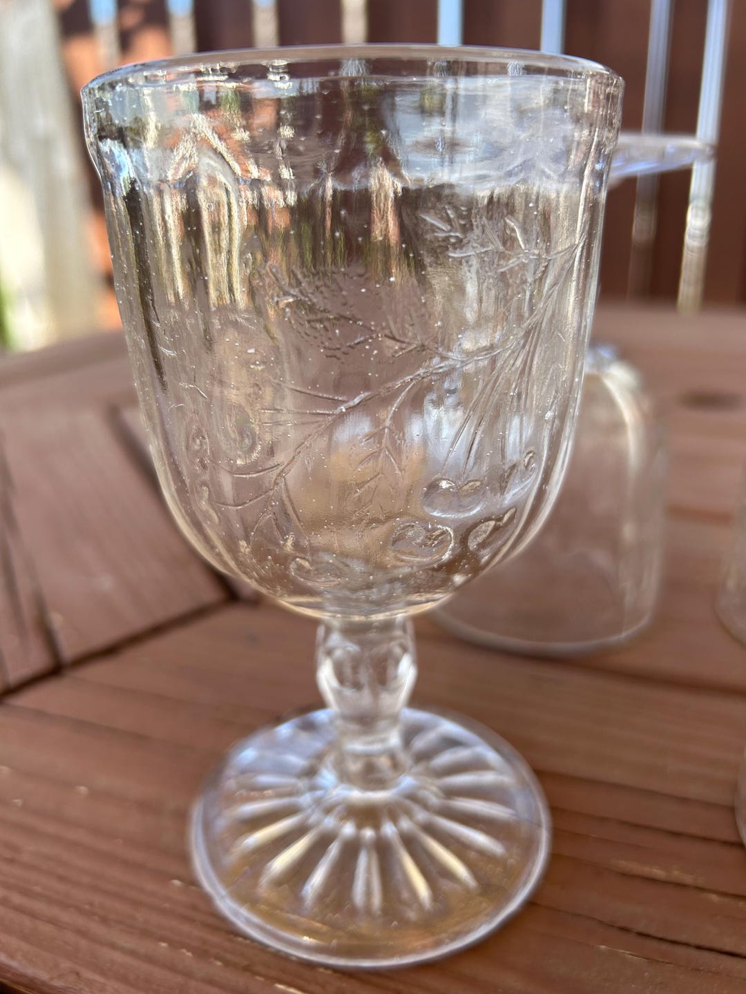 1920’s EAPG Cherries Pattern Goblets - Etsy