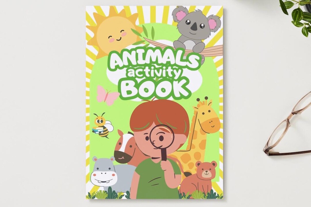 Fun Animal Activity Book for Kids – Coloring, Tracing, and Learning - Etsy