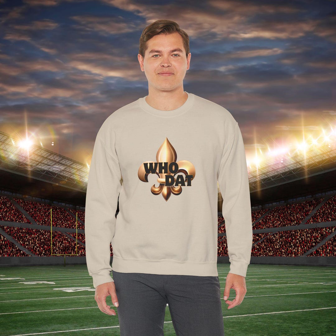 Who Dat, New Orleans Saints Fleur De Lis, Unisex Heavy Blend™ Crewneck ...