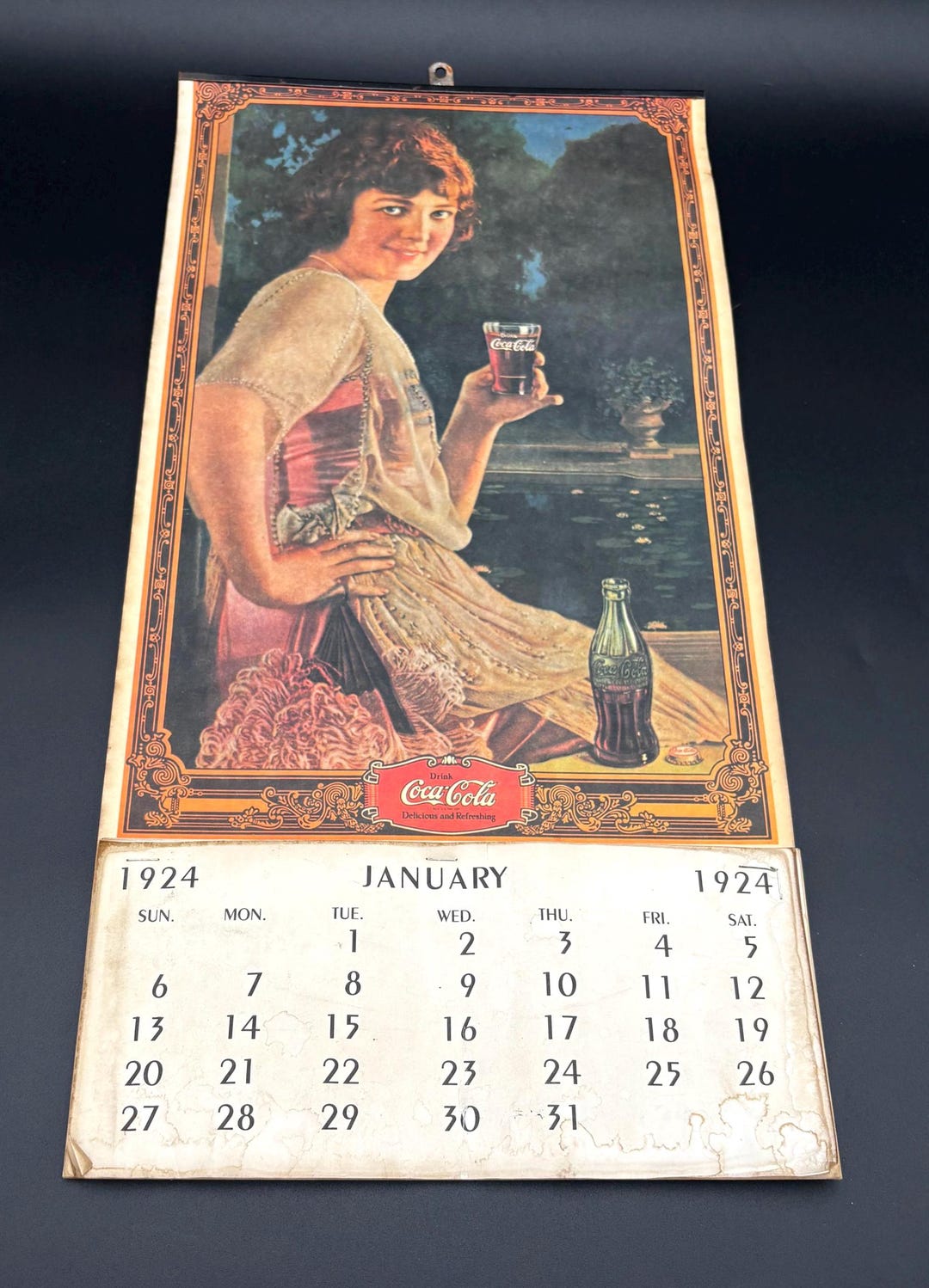 1924 Roaring Twenties Coca Cola Girl Wall Calendar Collectible Vintage ...