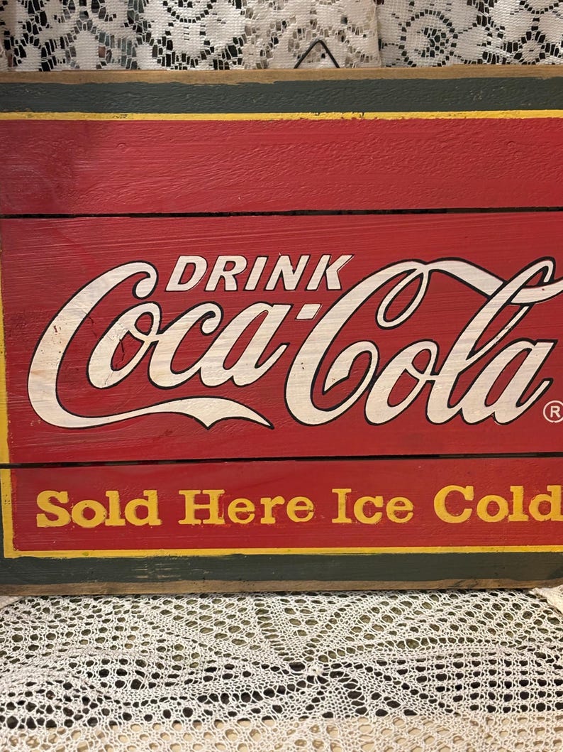 Wooden Coca Cola Sign - Etsy