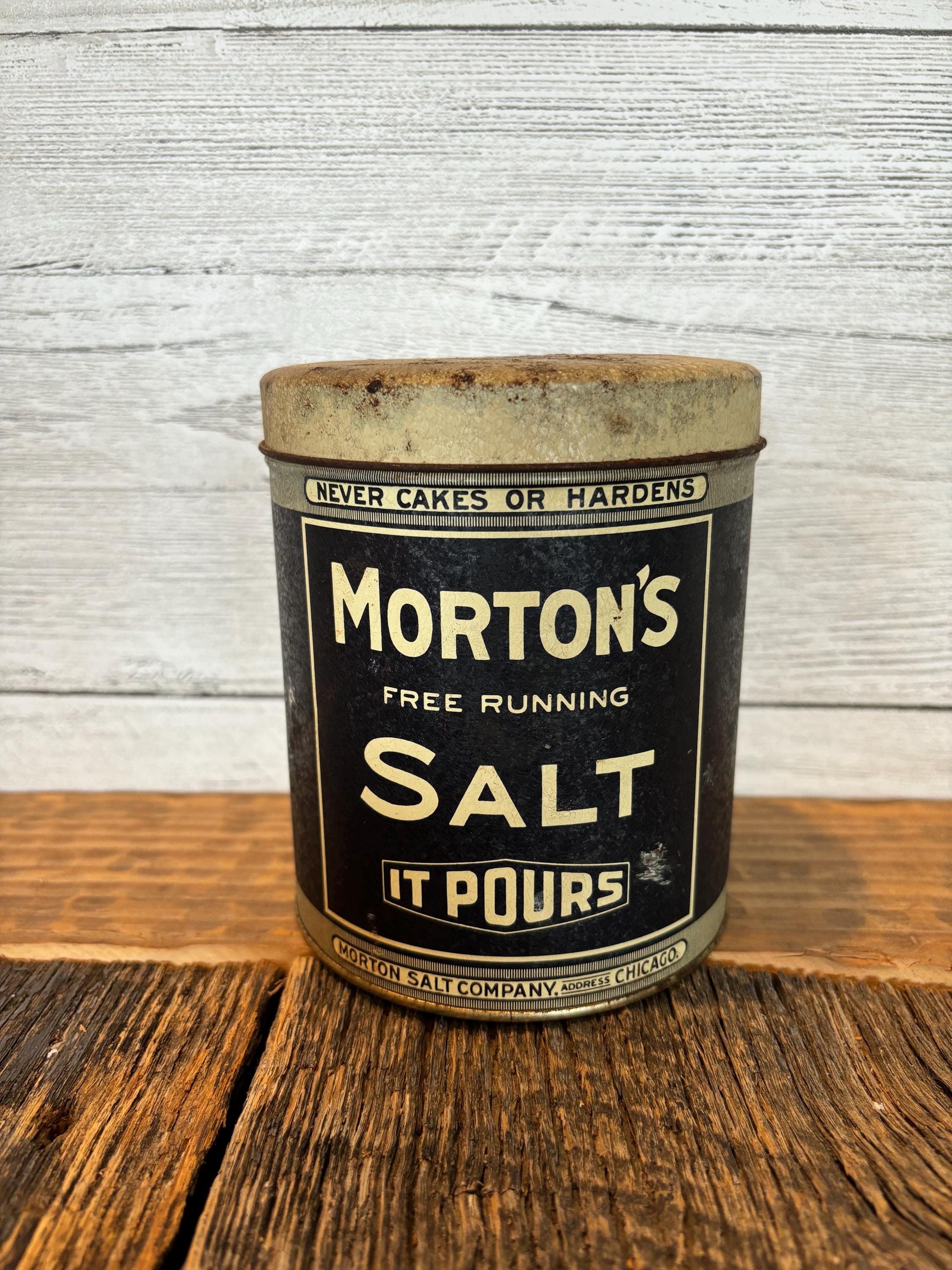Vintage Mortons Salt Tin - Etsy